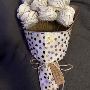 Custom Song Lyrics Paper Flowers, Wedding Vows, Paper Anniversary ...