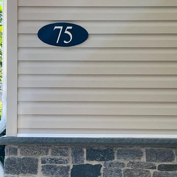 SLATE House Numbers ( Carved Stone ) Marker / Home Address Sign Plaque ...