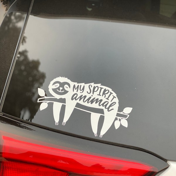 Sloth My Spirit Animal Vinyl DIE CUT Decal for Your Car, Truck, Window ...