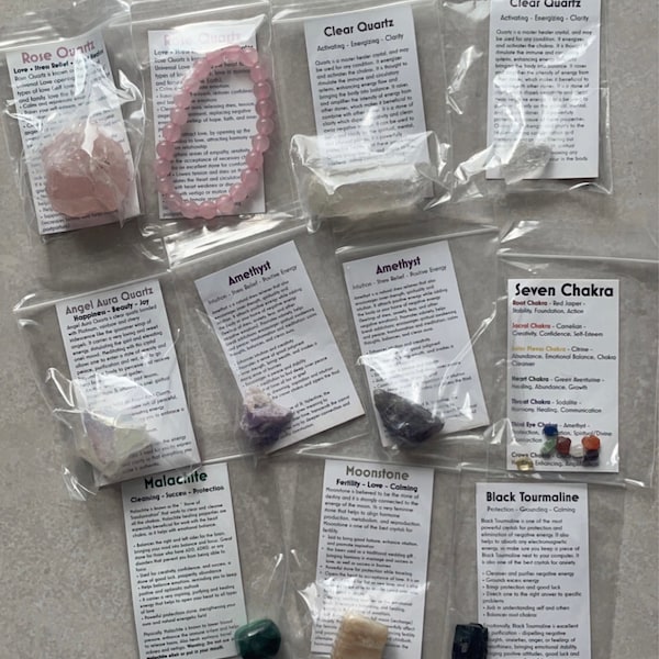 Seven Chakra Set - Stone Chips - 7 Chakra Crystal Set - Small Crystal ...