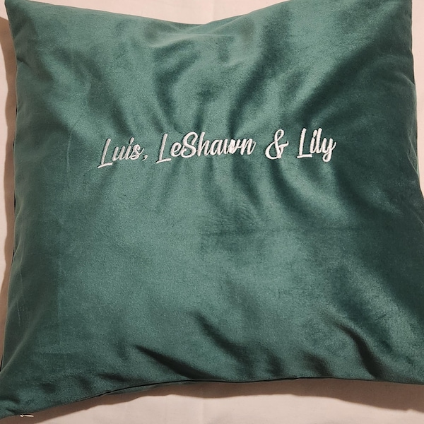 Personalized Velvet Pillow Covers With Piping, Smooth Bolster Pillow ...
