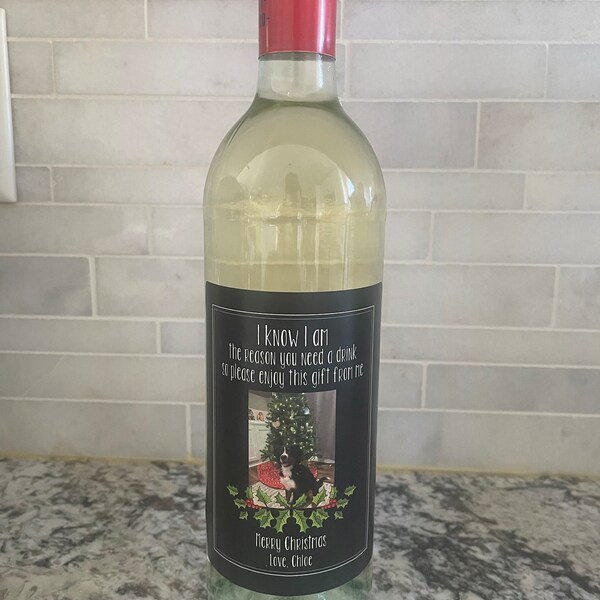 Funny Teacher Appreciation Gift / Custom Wine Bottle Label With Kids ...