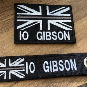 FLAG ID Tag Morale Patch 80x60mm Hook Backed Personalised - Etsy