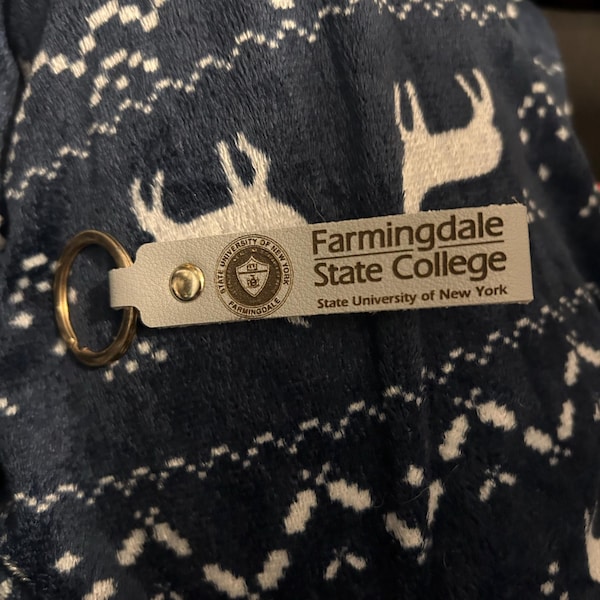 Personalized Leather University Logo Keychain: Alumni Gift - Etsy