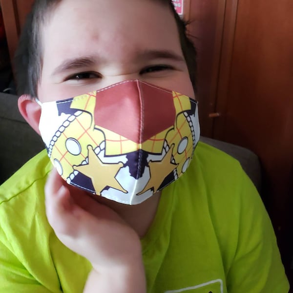 Washable Face Mask, Made USA, Three Layers, Favors, Toy Story, Woody ...