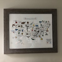 Tour the States Poster USA Map - Etsy