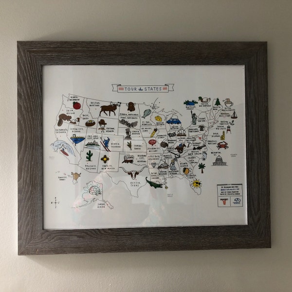 Tour the World Poster - World Map - Etsy