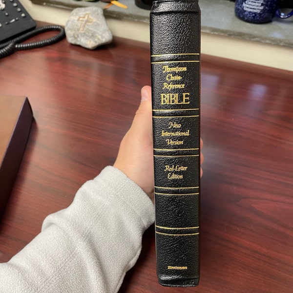 NIV 1984 Compact Thinline Bible - Black Bonded Leather -out of Print ...