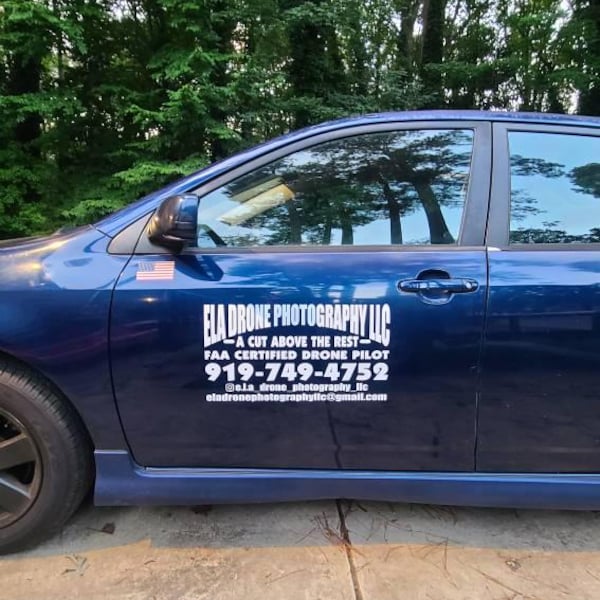 Auto Custom Sign Decals Sticker Car Door Window Business Sign - Etsy
