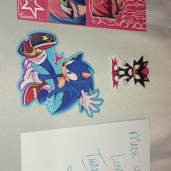 Sonic Stickers | 3.5 Inch Sonic Hedgehog, Shadow Hedgehog, Knuckles ...