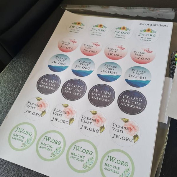 JW Stickers Website 3 Sheets - Etsy