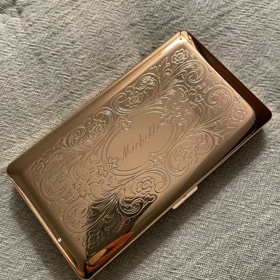 Personalized Golden 120s Cigarette Case Double Sided With - Etsy