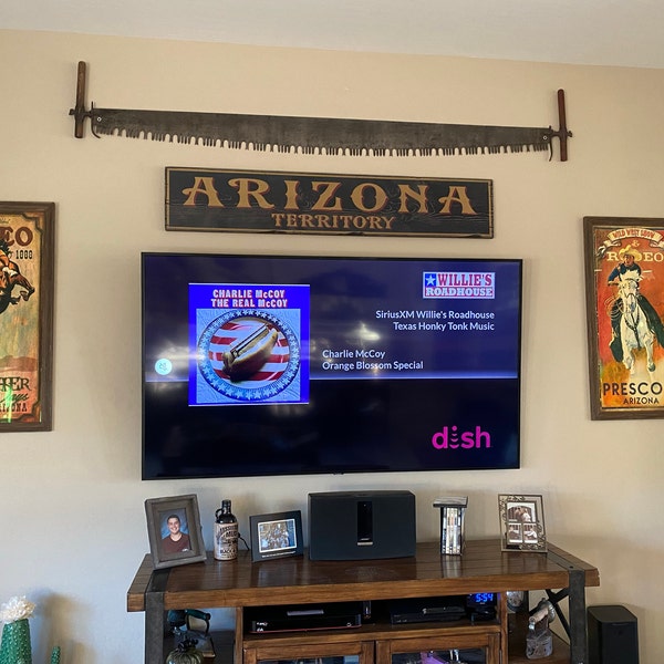 Distressed Arizona Territory Sign, Rustic Wooden Wall Decor - Etsy