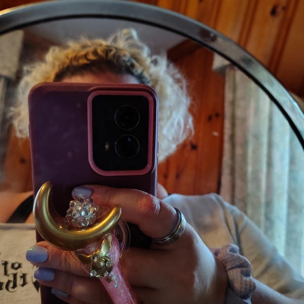 Dusty Peachy Gemstone Druzzy Holographic Agate Geode Inspired Popsocket - Etsy