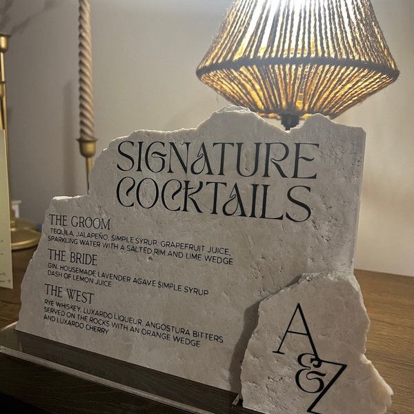 Daylight Marble Bar Sign | Wedding Signs | Event Signs | Custom Signs ...
