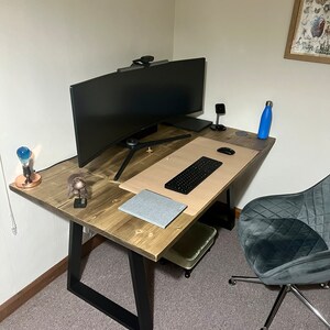 Bespoke Rustic Gaming Desk With A Frame Industrial Legs - Etsy UK