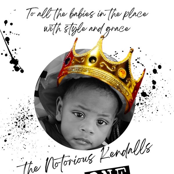 The Big Notorious ONE Ready to Party Birthday Monthly Face Milestone ...
