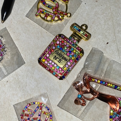 Black Colorful Bling Charms for Bracelets Rhinestone Charms, Charm ...