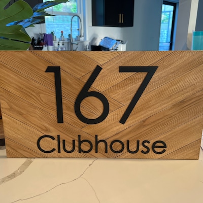 Square House Address Sign, Horizontal or Vertical Shapes With Street or ...