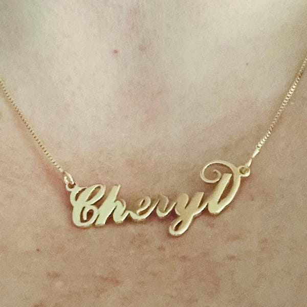 Carrie Font Name Necklace, Personalized Carrie Style Nameplate ...