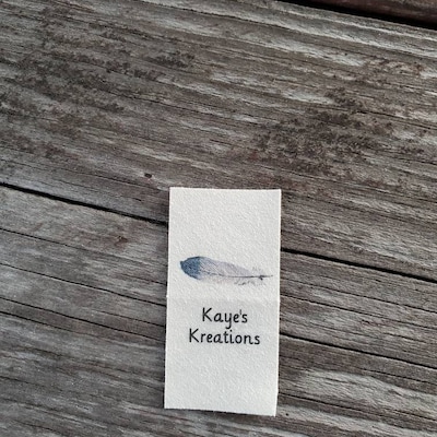 Watercolor Feather Labels Personalized Tags on Soft Organic - Etsy