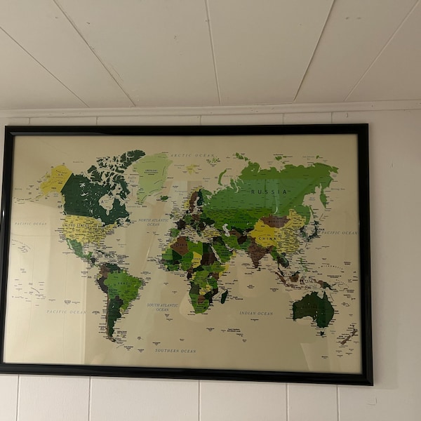 Download World Map With Countries,wall Art Poster Secondary School ...