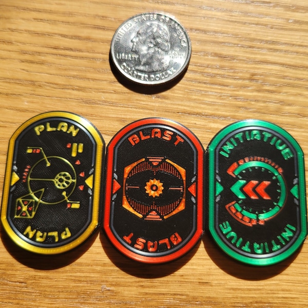 Game Damage Counter Lorcana Tokens Custom Ink Color Double Sided 1 or 3 ...