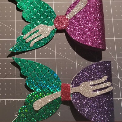 Princess Bow SVG, Crown Bow Template SVG, Tiara Hair Bow Bundle, Ariel ...