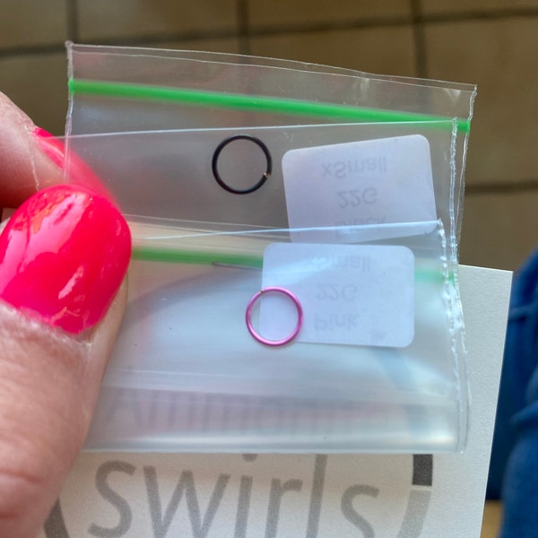 Pink Nose Rings 20G 22G 24G 6mm 9mm 11mm 13mm Tarnish Resistant Copper ...