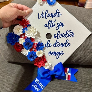 Graduation Cap Toppers/ Flower Graduation Cap/ Glitter Graduation Cap ...