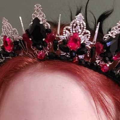 Gothic Wedding Crown With Spikes, Black Crown With Thorn, Wedding Black ...