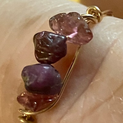 Custom Crystal Ring Handmade With Real Crystals you Choose the Crystals ...