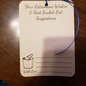 Set of 12 Retirement Wishes & Bucket List Suggestion Cards for ...