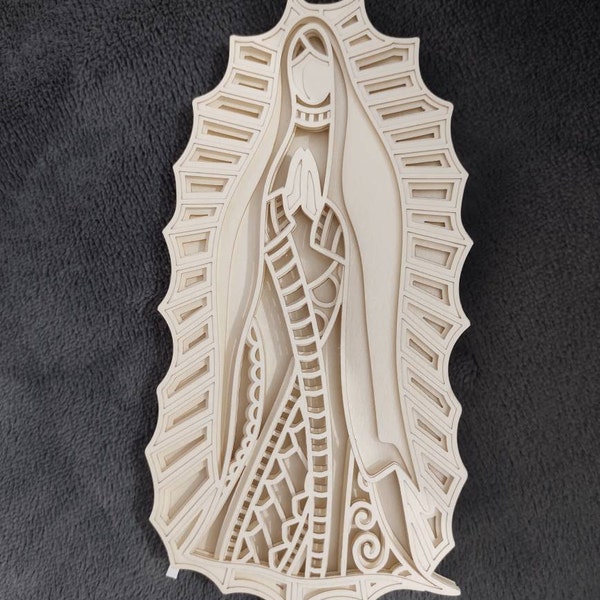 3D Virgin Mary Svg/multilayer Cut File, Cricut&glowforge, CNC, Shadow ...