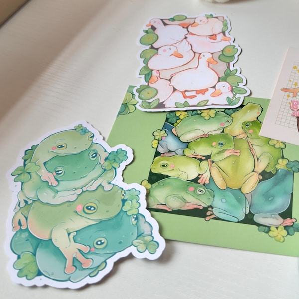 Frog Stack Big Frog Sticker Durable Sticker Laptop Sticker Vinyl ...