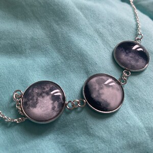 Full Moon Bracelet Glass Dome Full Moon Personalised Moon - Etsy