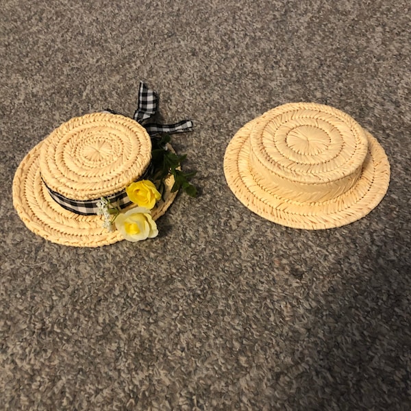 Victorian and Edwardian Style Boater Hat 13-18 Inch Doll Clothes ...