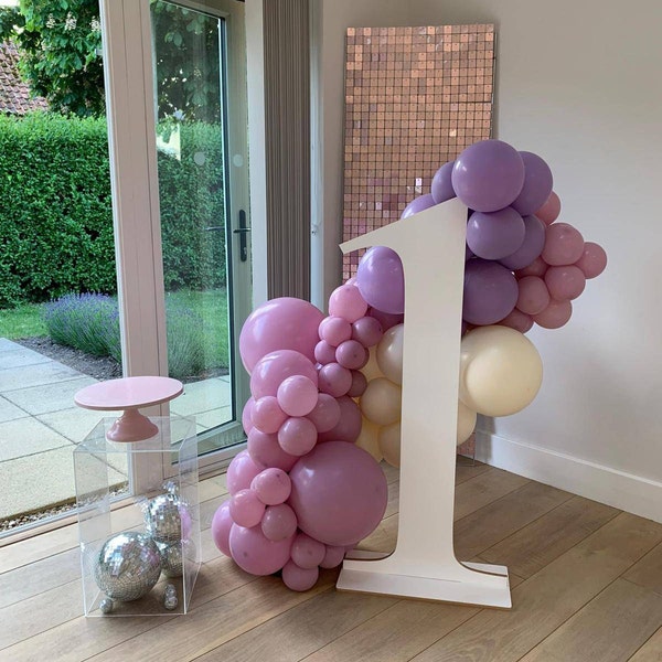 4ft LARGE Free Standing Numbers Letters Event Prop Party Balloon Gold ...