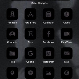 Black Ios Icon Set Glitter and Luxe Minimalist Executive App - Etsy