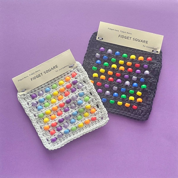 Beaded Fidget Square Crochet Pattern: Beginner Friendly, No Sew ...