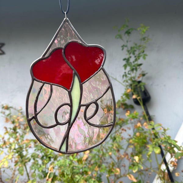 Heart Love Teardrop Stained Glass Pattern, Digital Download, DIY ...