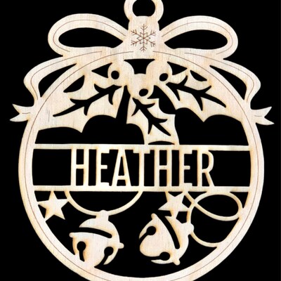 Christmas Ornament With Editable Files. Personalizable Three Designs ...