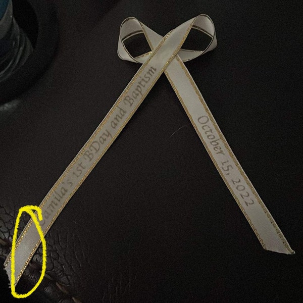 3/8" Gold Edged Printed Favor Ribbons: Custom Personalized Party ...