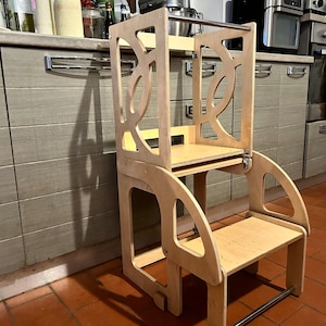 Convertible Toddler Tower & Table WITH BACK and Wooden Kids - Etsy