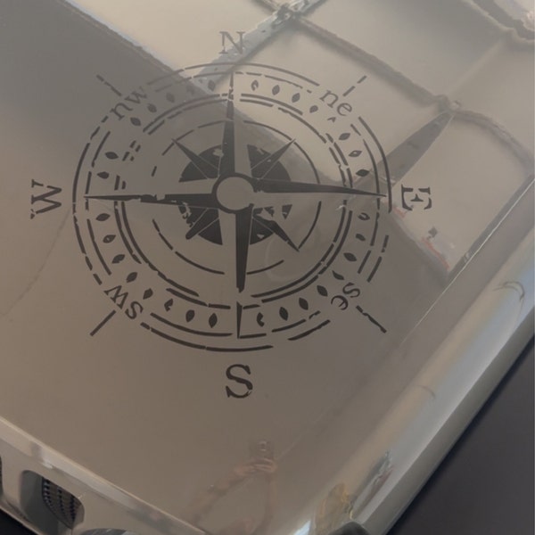 Vinyl Distressed Style Compass Hood Decal Window Decal Fits Jeep ...