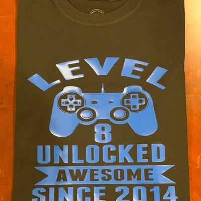 Level 8 Unlocked Awesome Since 2015 Birthday, 8th Birthday of SVG ...