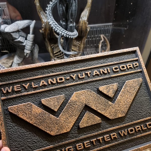 Alien Xenomorph Movie Gift. Weyland Yutani 3D Printed Sign. - Etsy