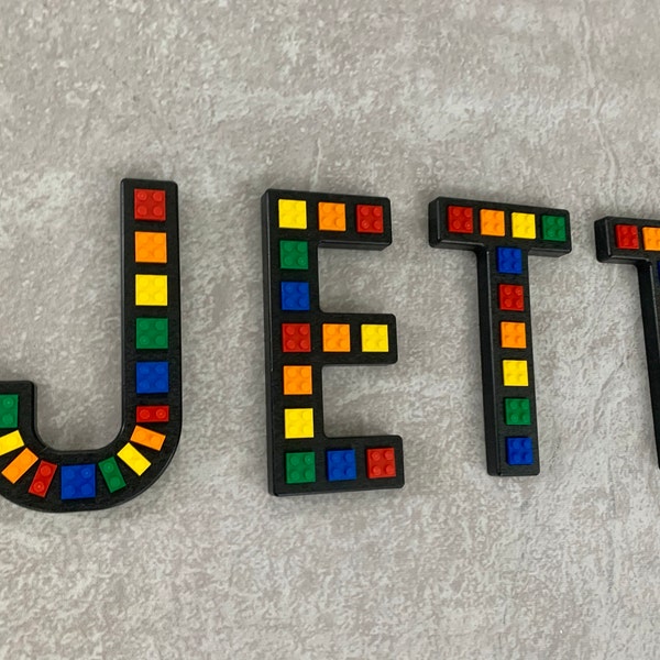 Black "brick Script" Wall Letters, Embedded With Real Bricks. - Etsy