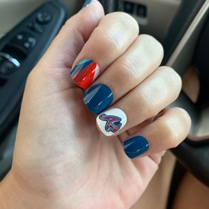 Atlanta Braves Baseball Nail Art Decals official Moon Sugar Decals - Etsy