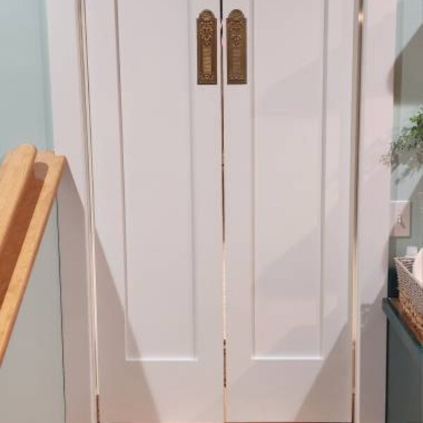 Pair Antique French Brass Door Push Plates Door Finger Plaques With ...